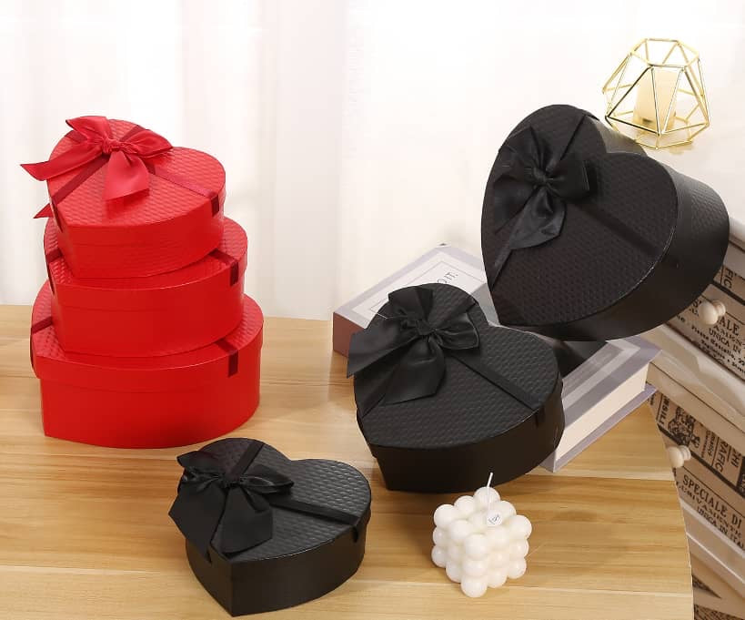 Fillable Textured Heart Gift Boxes - Set of 3 – Sweet Treats Packaging