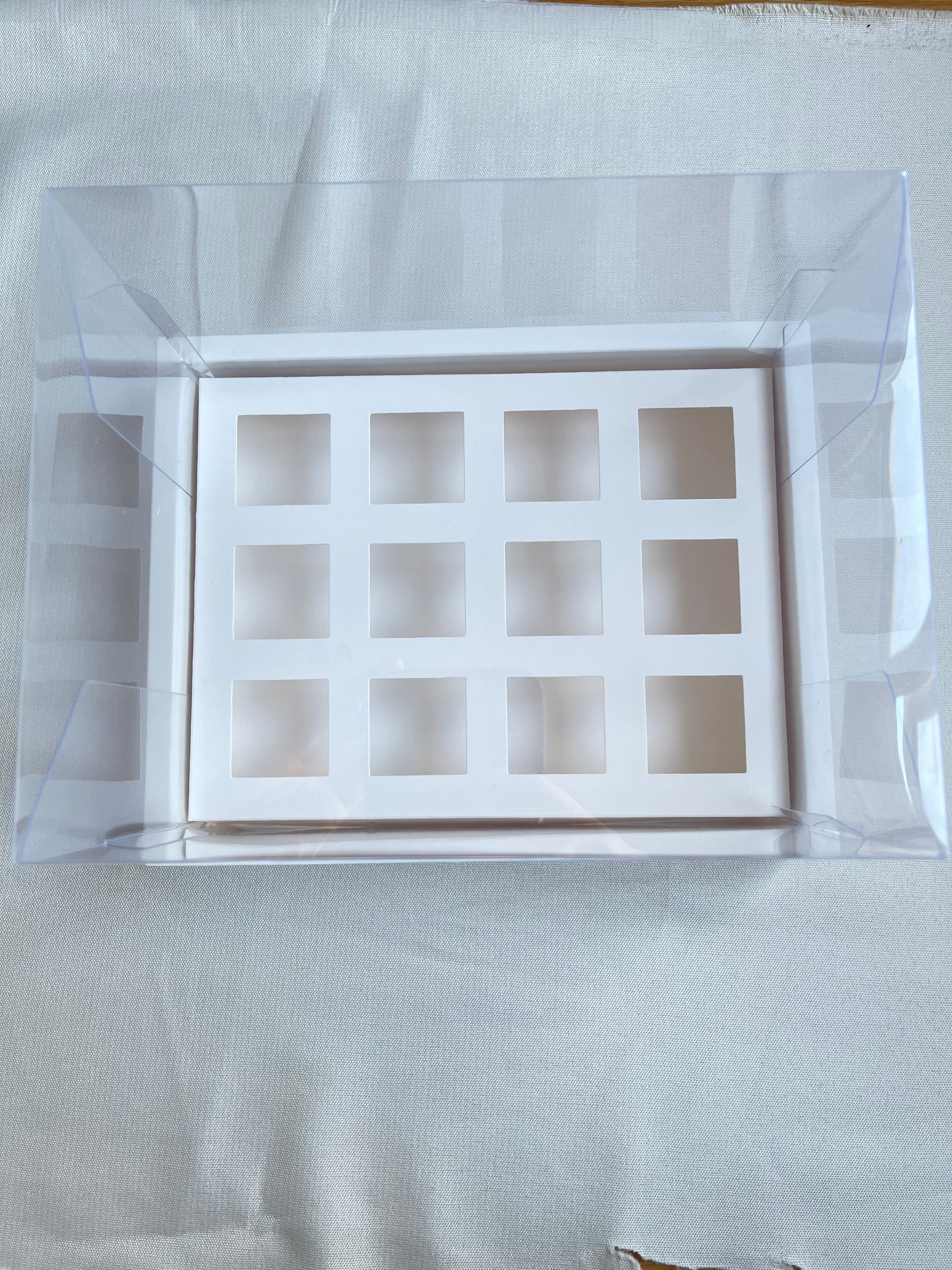Transparent Dessert Cup/Shot Boxes with White Base (10 Pack) – 3 Sizes ...