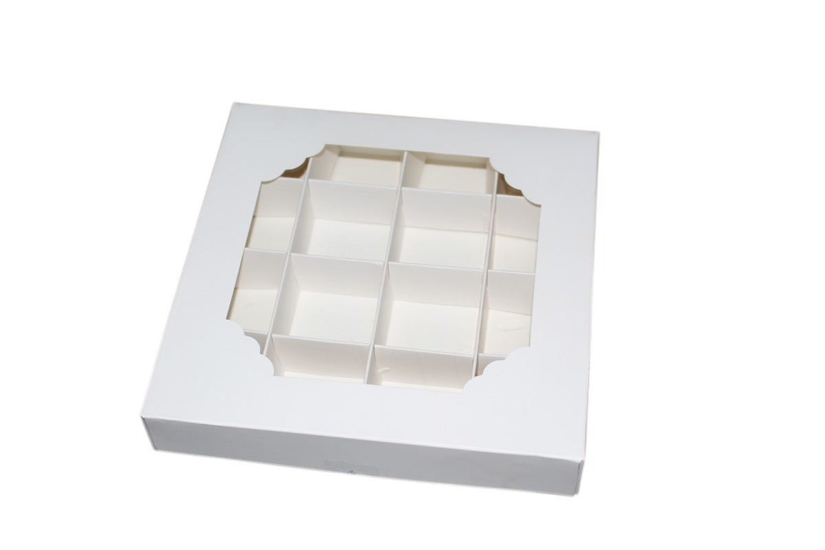 White Window Boxes With Inserts - 15x15x3.5 cm – Sweet Treats Packaging