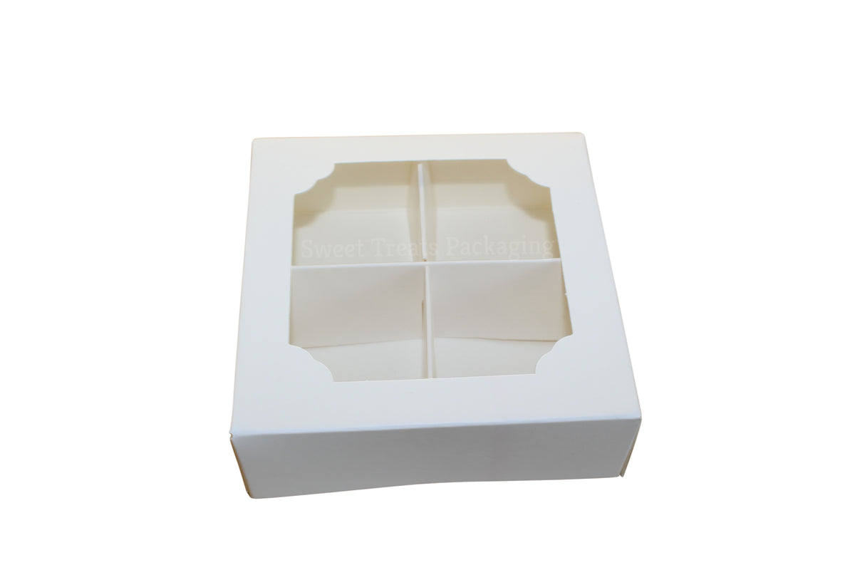 Small Empty Window Boxes With Inserts- 10x10x3.5cm – Sweet Treats Packaging