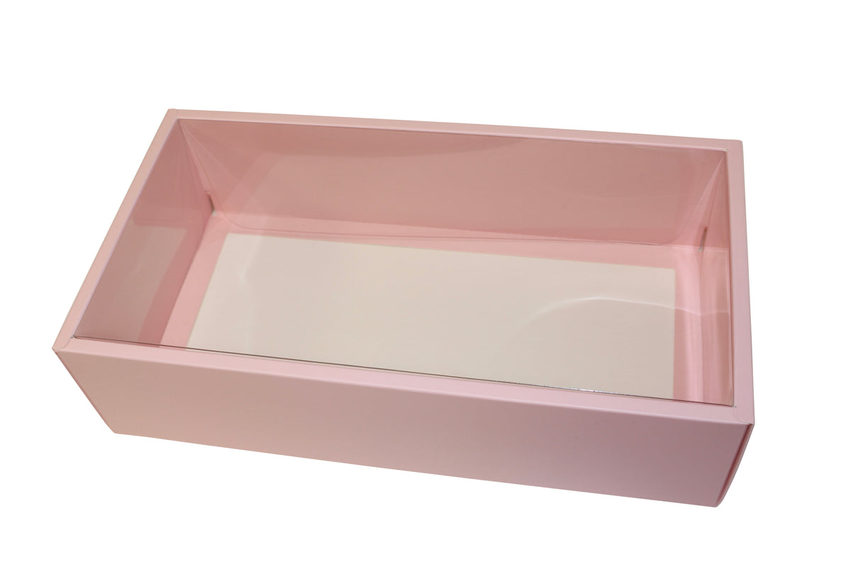 Clear lid border boxes - 30x16x8cm – Sweet Treats Packaging
