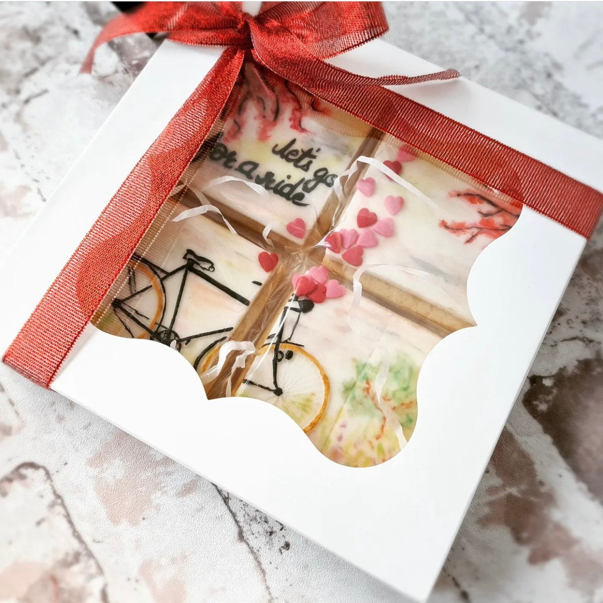 White Shaped Window Boxes With Inserts 15x15x3.5cm – Sweet Treats Packaging