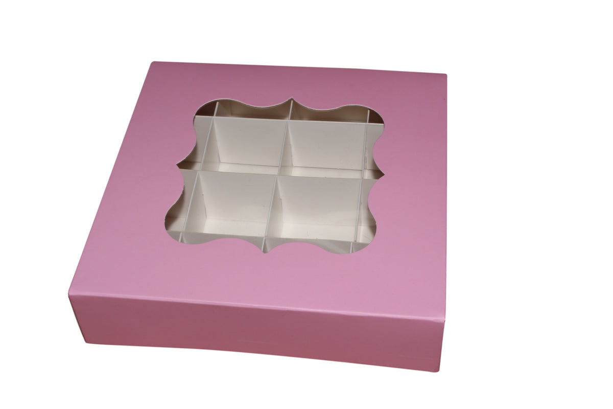 Empty Baby Pink Boxes with inserts - 15x15x3.5cm – Sweet Treats Packaging